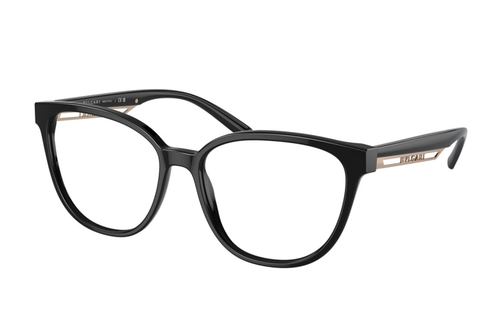 New BVLGARI Rx-able Eyeglasses 4219 501 53-16 145 Black & Gold Cat Eye ...