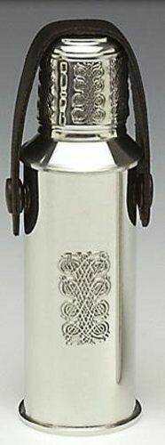Mullingar Pewter Irish Whiskey Flask With Measure Celtic Design 6 FL Oz ...