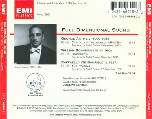 ANTHEIL, SCHUMAN, BANFIELD, JOSEPH LEVINE, BALLET THEATRE / CAPITAL OF ...