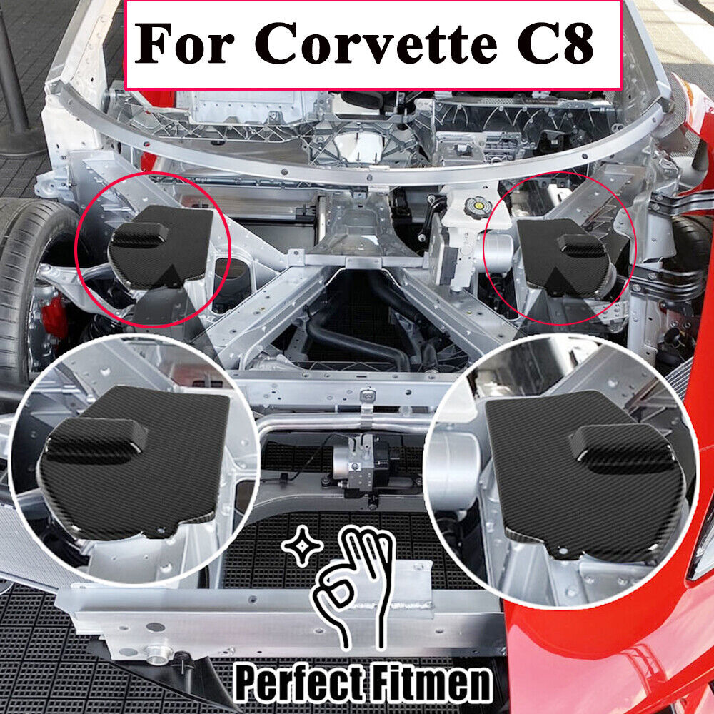Carbon For Corvette C8 Front Strut Shock Tower Covers w/ Mag Ride 2020 ...