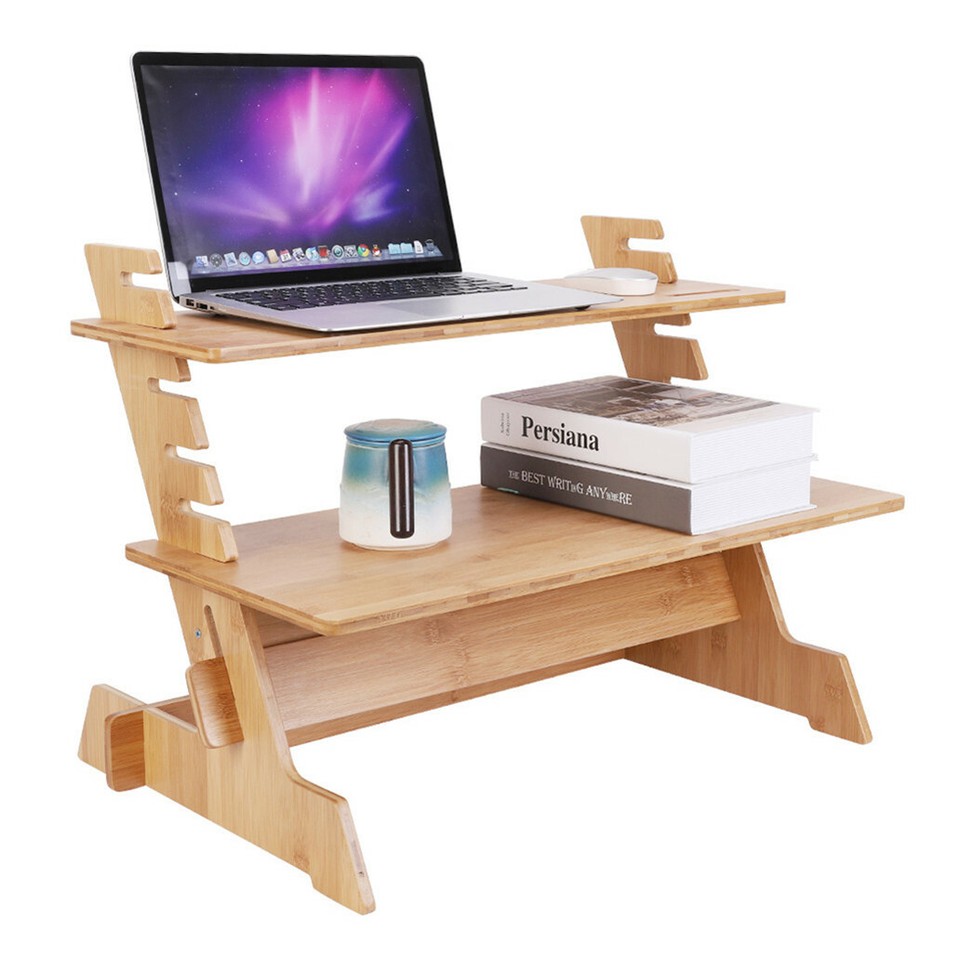 Portable Laptop Computer Desk Tray Stand Foldable Table with Storage ...