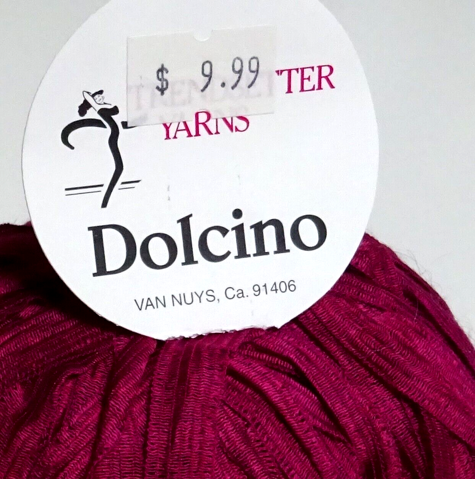 Lot of TWO Trendsetters DOLCINO 50 grams Ribbon Yarn # 108 or 1C8 ...