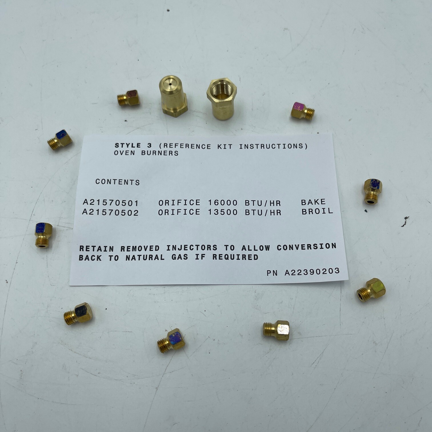 New Frigidaire Oven Conversion Kit Burners and Instructions GRLP5 ...