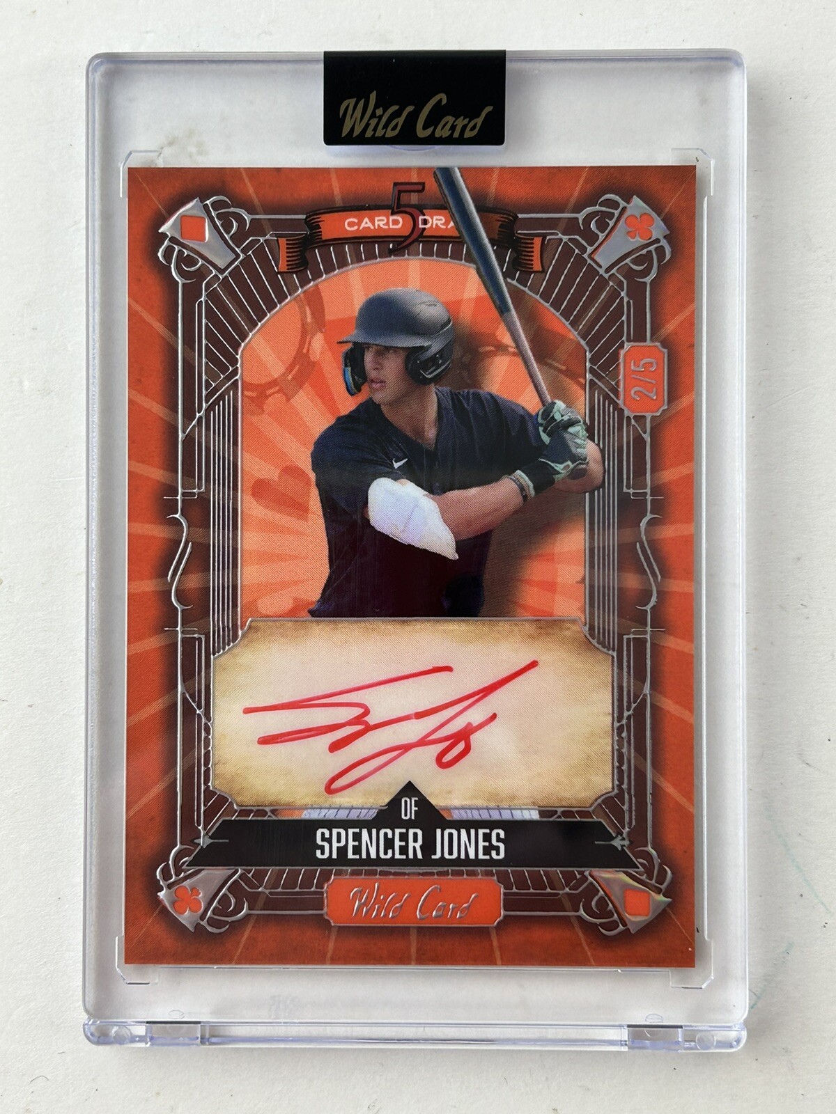 Spencer Jones 2024 Wild Card Five Card Draw #5CDM-SJA Modern Auto Gold ...