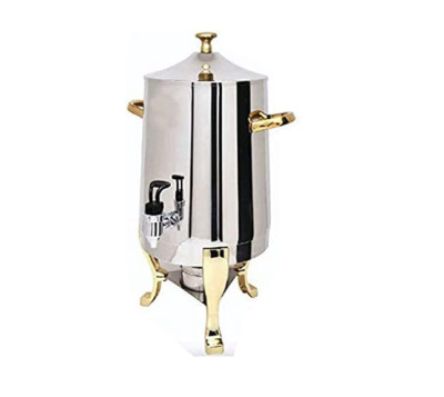 5 Gallon Deluxe Stainless Steel Coffee Chafer Urn Gold Catering Buffet ...