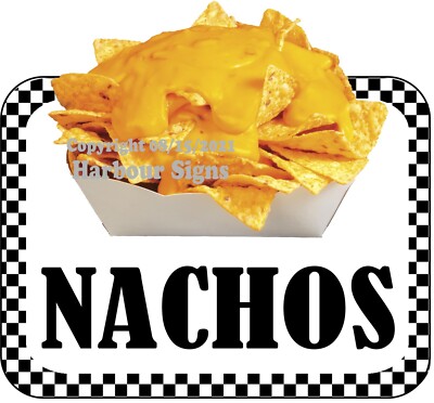 Cheese Nachos DECAL Food Truck Concession Vinyl Sign Sticker bw | eBay