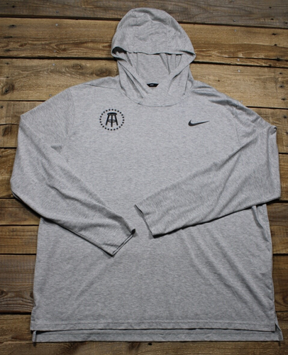 Nike Barstool Sports Long Sleeve Hoodie T Shirt Mens 2XL Gray Dri-Fit ...