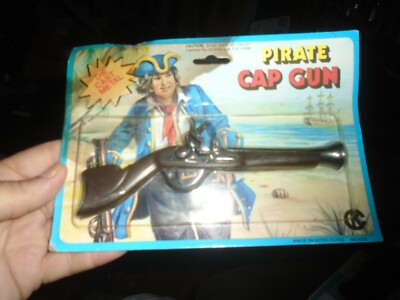Vintage sealed in package Pirate Cap Gun made in Hong Kong Die-Cast ...