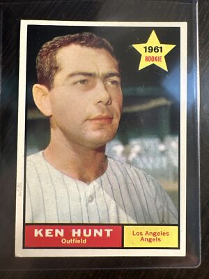 1961 TOPPS KEN HUNT ROOKIE STAR CARD #156 EX-MT OR BETTER *Hot Corner ...