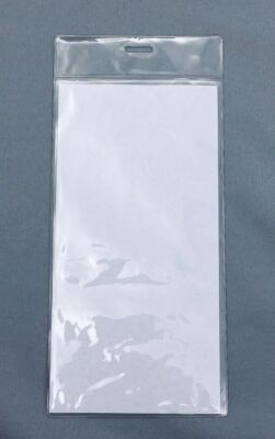 Large 4 X 8 Clear Plastic Ticket Holder ID Badge Vaccination Record ...