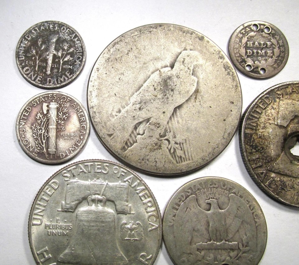 Mutilated Silver Coin Reject Cull Lot CL7 | eBay