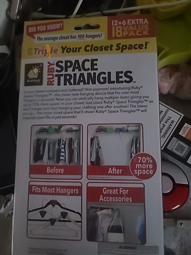 RUBY Space Triangles AS-SEEN-ON-TV, Creates Up to 3X More Closet Space ...