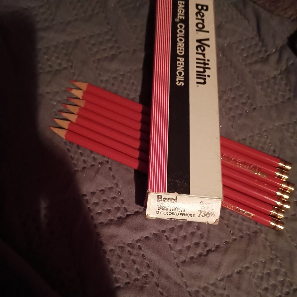 Berol Verithin Eagle Colored Pencils Partial Box 7 pencils Orange ...
