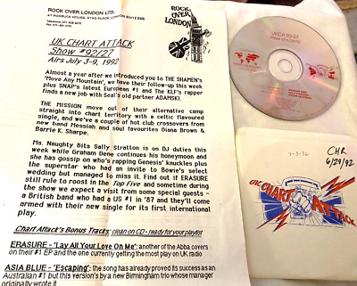 7/3/92 ROCK OVER LONDON (CHR), GUEST HOST SALLY STRATTON (Ms NAUGHTY ...