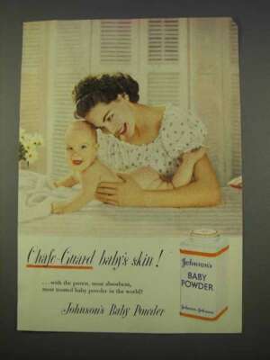 1955 Johnson's Baby Powder Ad - Chafe-Guard Baby's Skin | eBay