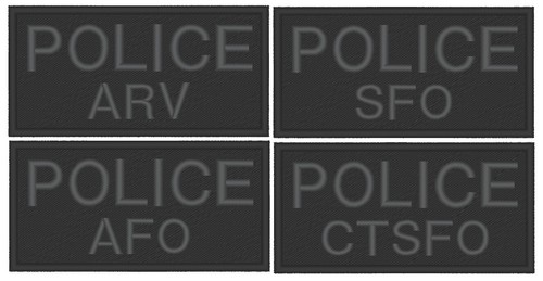 AFO SFO ARV CTSFO Police Identifier Patch Hook Backed | eBay