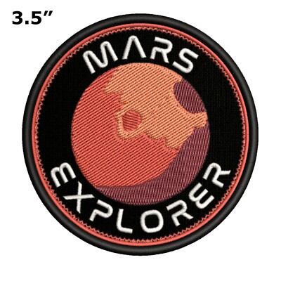 Mars Patch Embroidered Iron-on Applique NASA Badge Souvenir | eBay