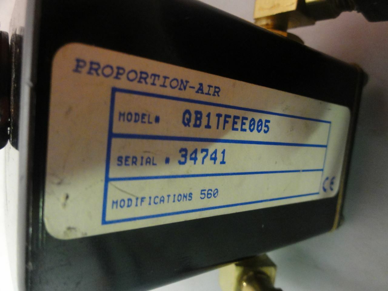 Proportion Air QB1TFEE05 Control Valve With Attached PSR-2 Regulator | eBay