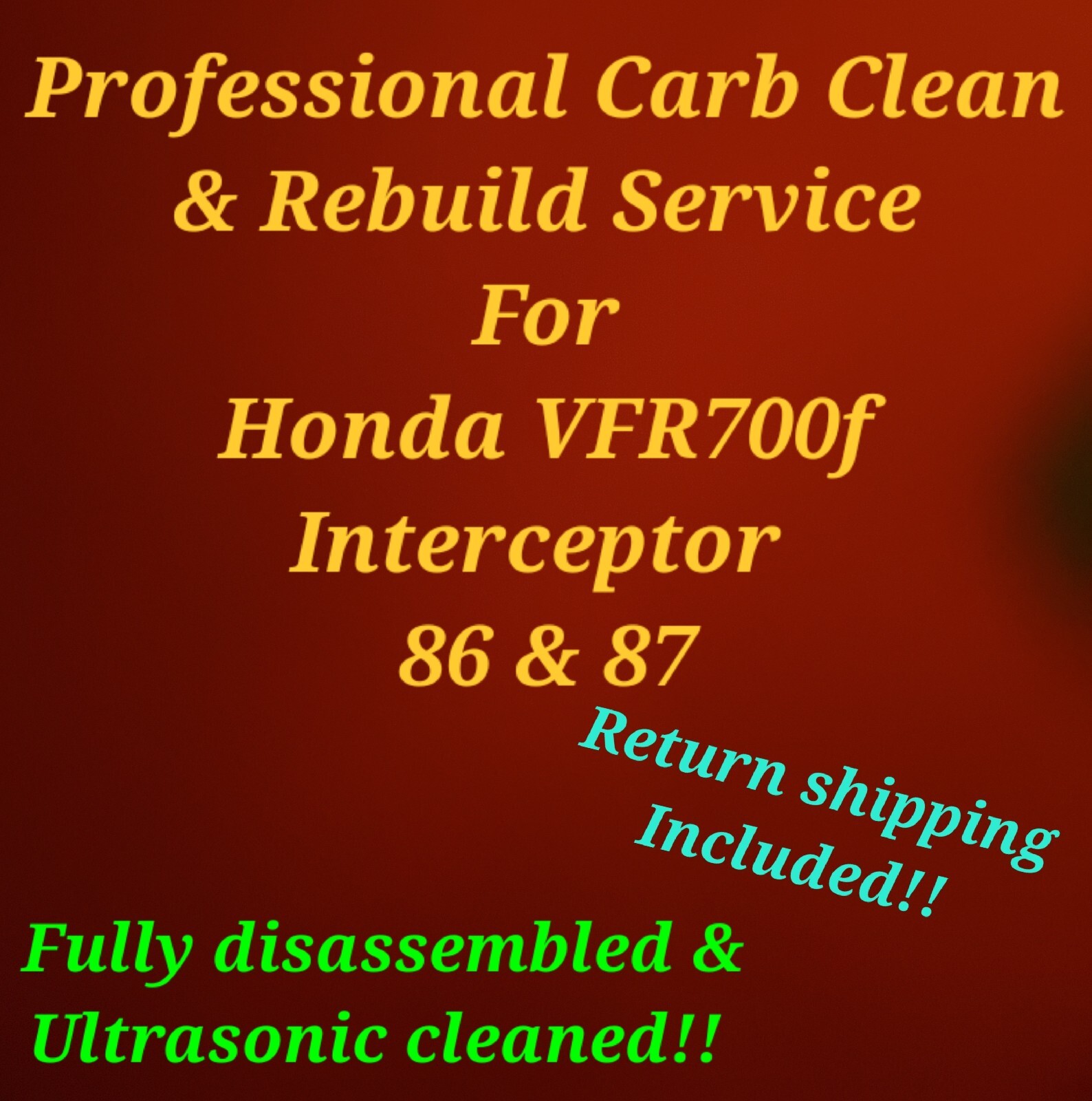 86 87 Honda VFR700 Interceptor Professional Carb Clean & Rebuild ...