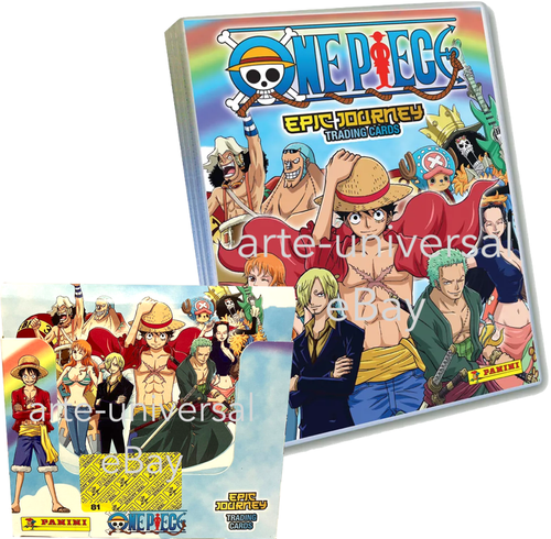 BINDER ALBUM + BOX 50 packs 300 cards ONE PIECE Epic Journey Panini ...