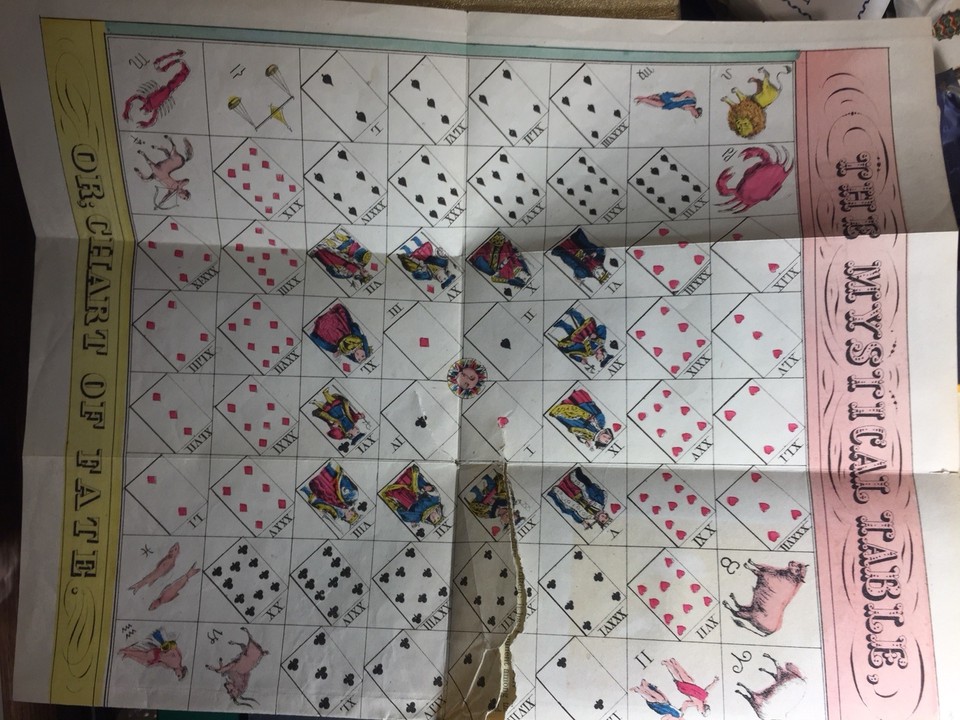 1866 Lenormand Fortune Telling Playing Cards Cartomancy Book & Mystical ...