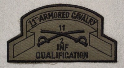 Army TCQC Patch 655: 2/11th Armored Cavalry "INF QUALIFICATION" | eBay