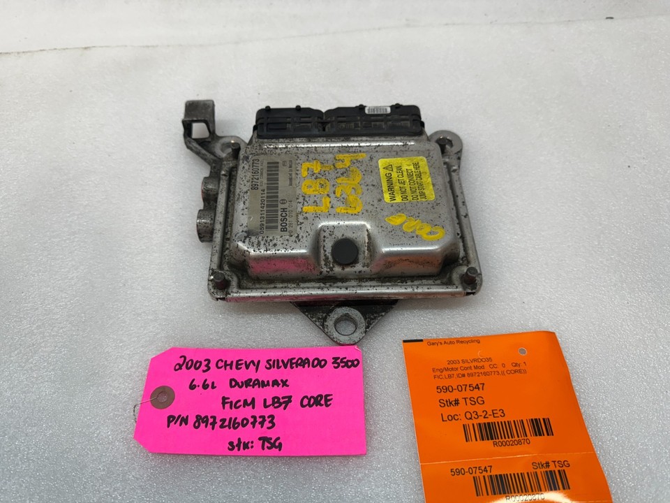 03 Chevrolet GMC LB7 6.6 DURAMAX FICM FUEL INJECTION CONTROL MODULE ...