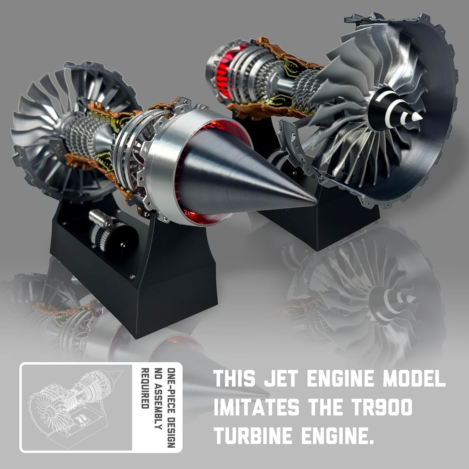 Jet Engine Model Kit, TR900 Turbofan Aircraft Engine Model 3D Printing ...
