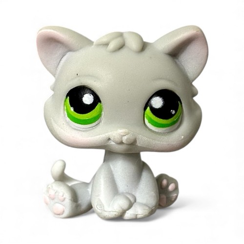 LPS Hasbro #88 Grey Kitten Cat Green Eyes 2005 G1 Authentic Collectors ...