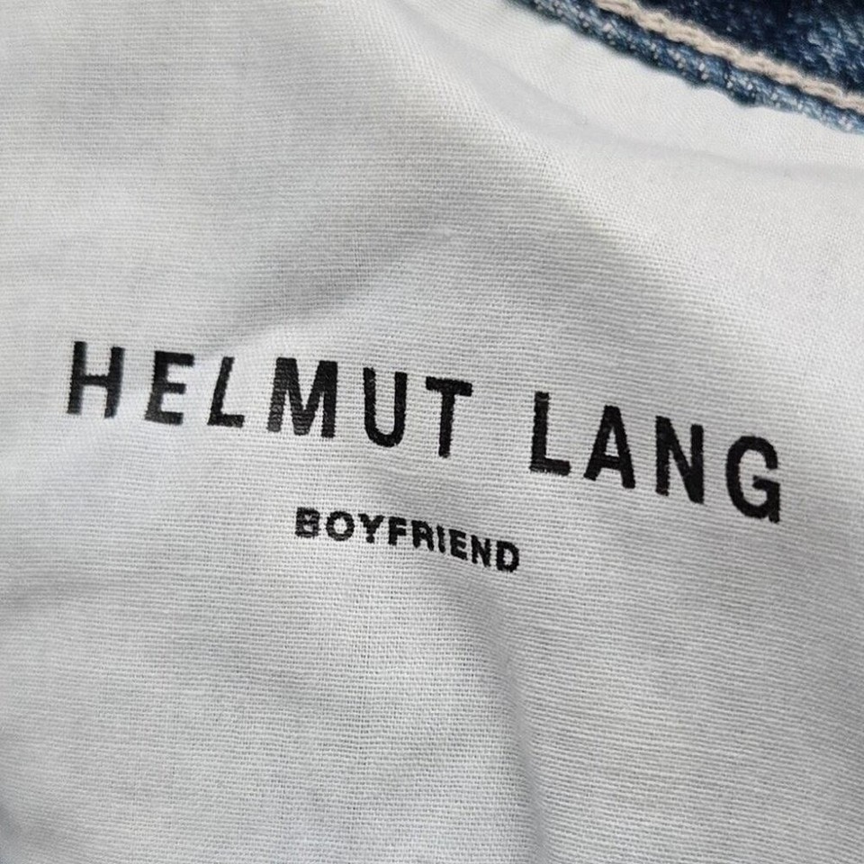 Helmut Lang Boyfriend Jeans Women's Button Fly Straight Leg Medium Wash ...