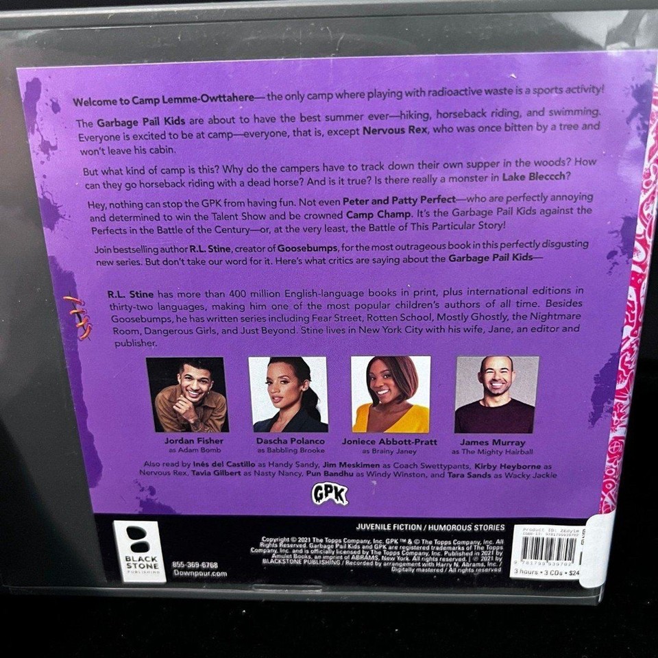 Garbage Pail Kids Camp Daze Audiobook R.L. Stine, Jordan Fisher Ex ...