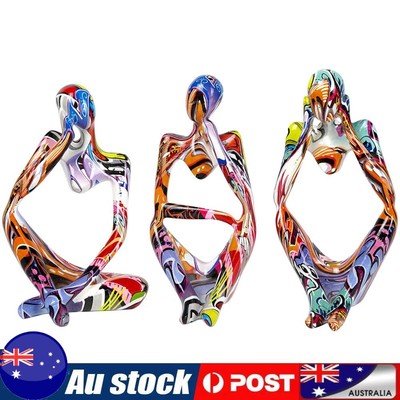 3pcs Abstract Art Sculpture Ornaments Mini Handicraft Home Decor for ...