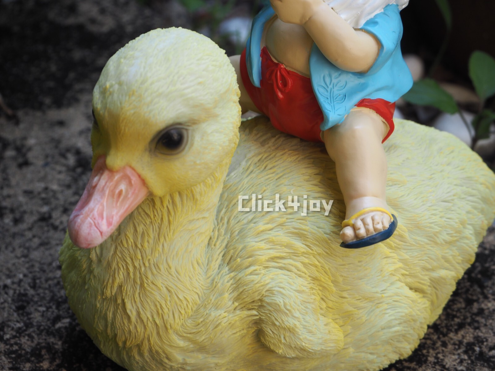 19cm Fishing Gnome Riding Duck Statue Figurine Home Decor Garden ...