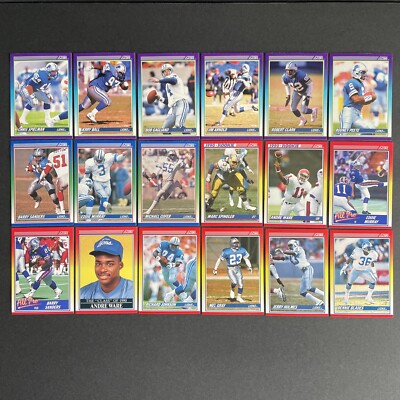 1990 Score Detroit Lions Team Set of 18 NFL Football Cards | eBay