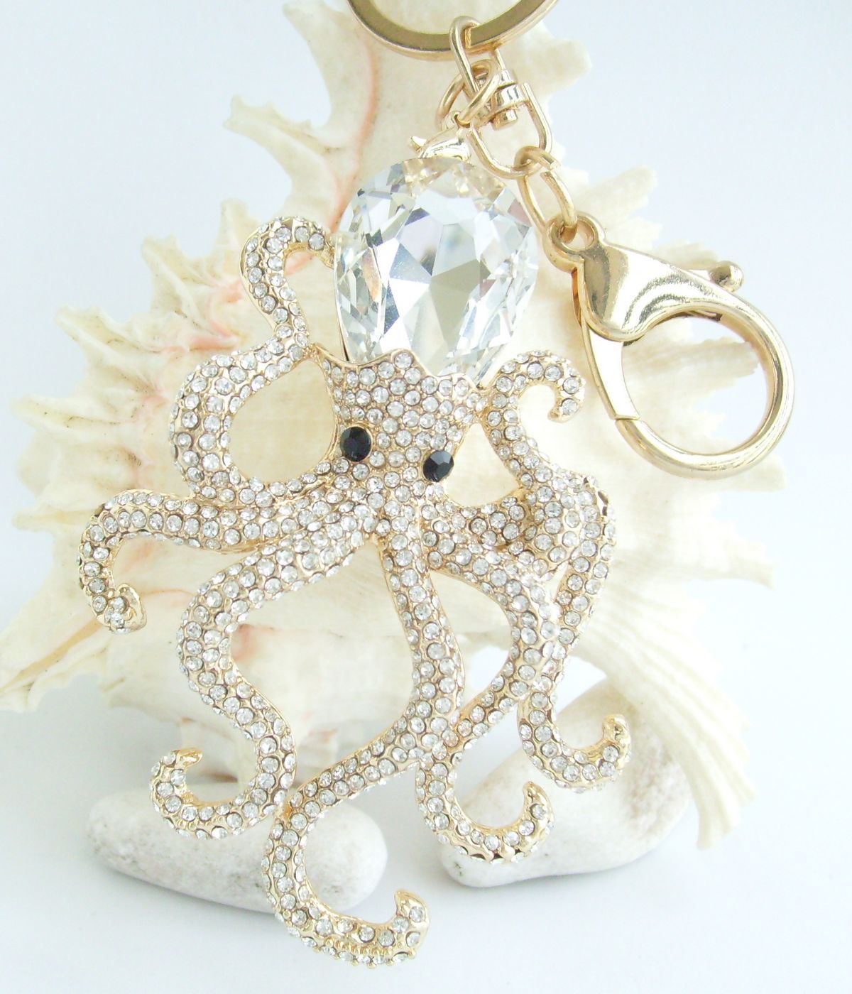 Charming Animal Octopus Keychain Pendant Austrian Crystal KP05097 | eBay
