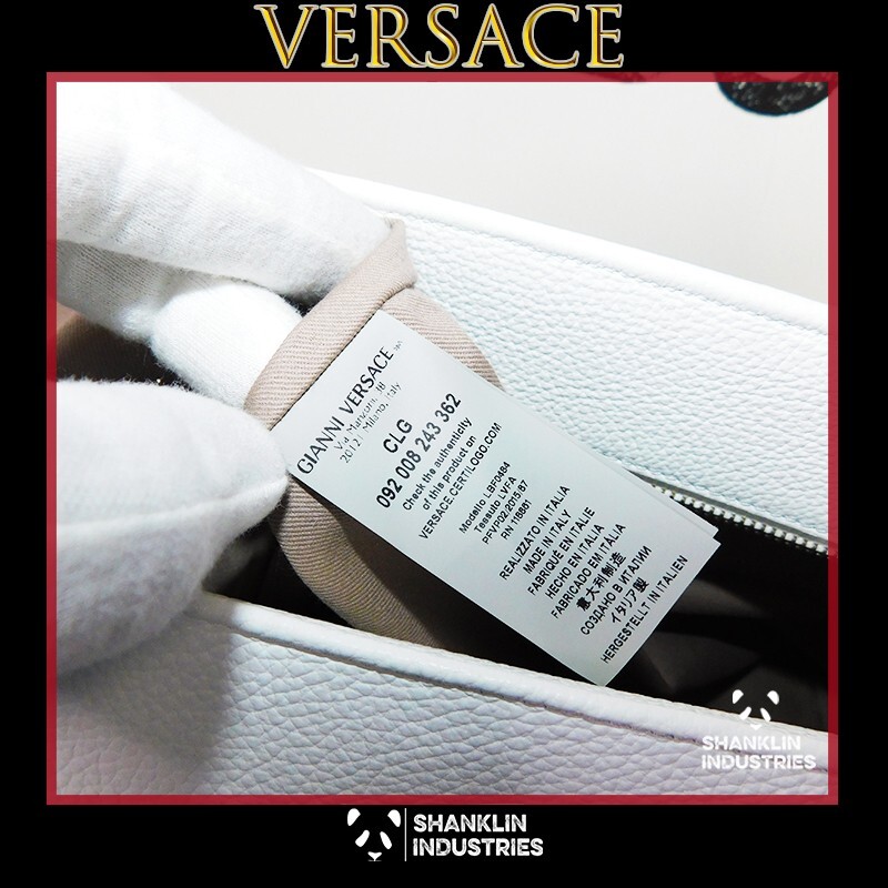 🤍🐼VERSACE COLLECTION🐼🤍 Large Premium Pebbled Leather Satchel | eBay