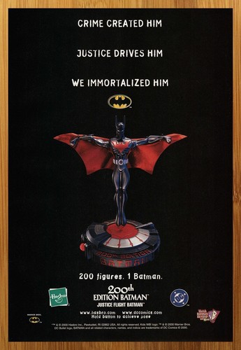 2000 200th Edition Justice Flight Batman Beyond Action Figure Print Ad ...