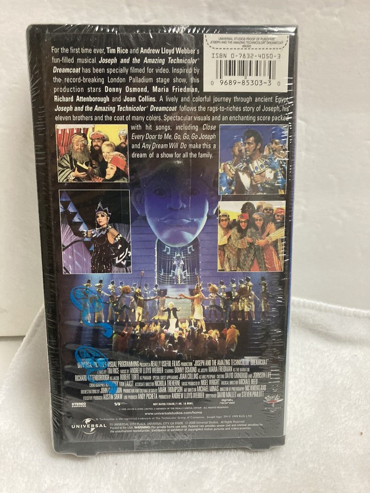 Joseph and the Amazing Technicolor Dreamcoat VHS Clamshell Donny Osmond ...