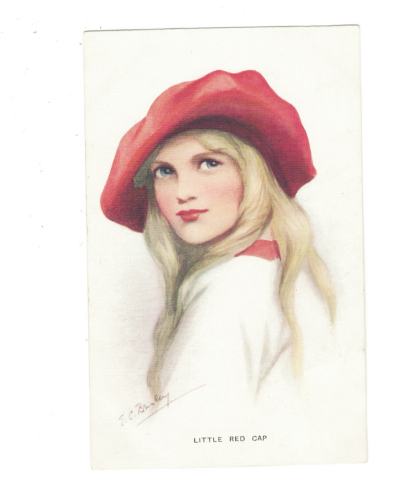 SE1067 ARTIST SIGNED ROARING TWENTIES THE LITTLE RED CAP BY E. BRISLEY ...