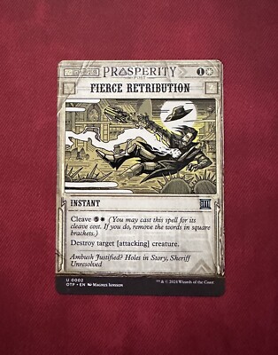Fierce Retribution SHOWCASE - NM - MTG Thunder Junction - Magic the ...