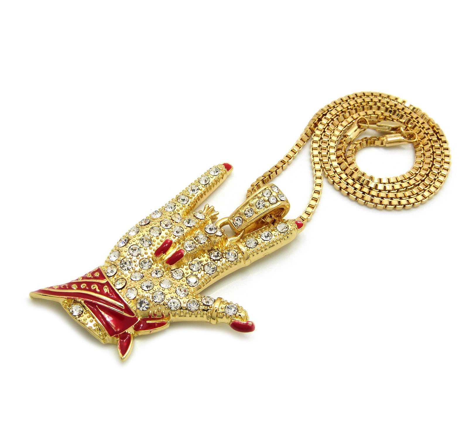 NEW I LOVE YOU HAND SIGN PENDANT & 20" VARIOUS CHAINS FASHION NECKLACES ...