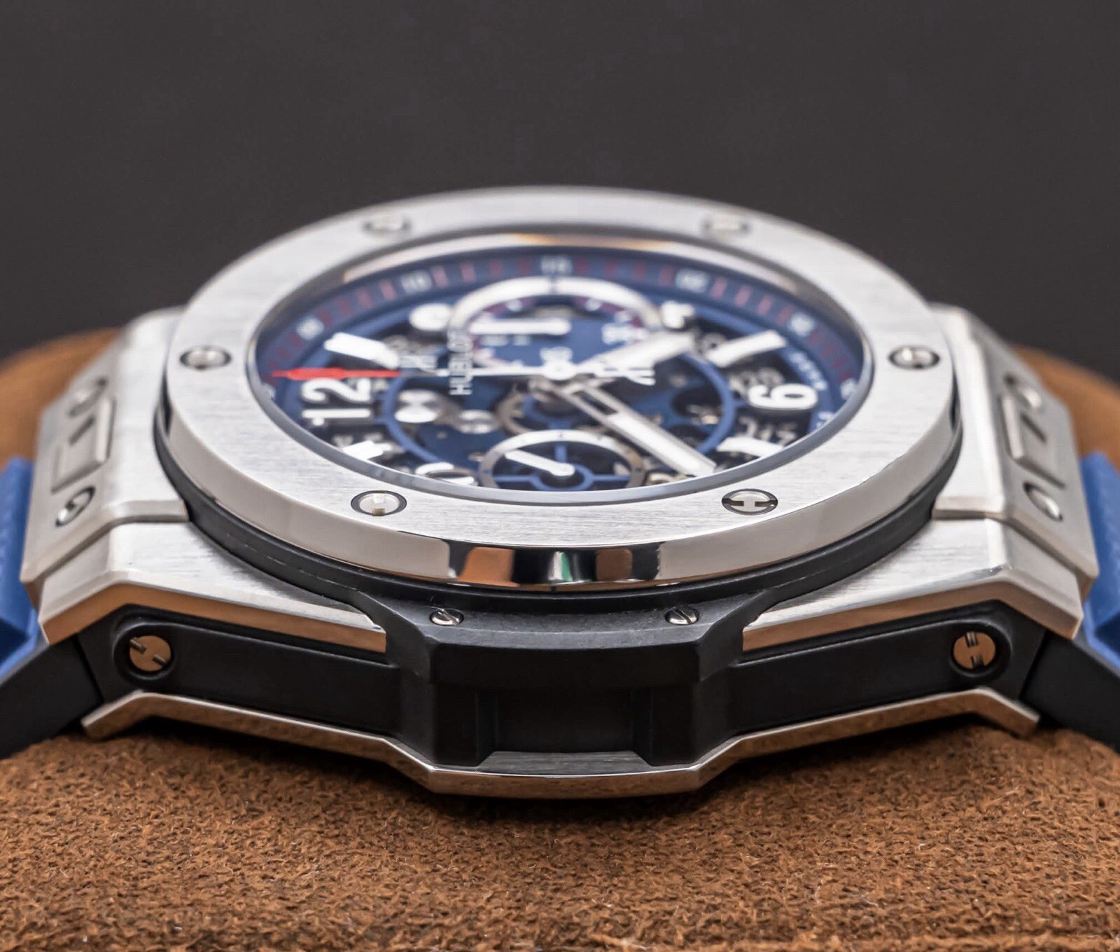 Hublot Big Bang Unico Titanium Blue 45 mm $21K MSRP Box Papers 411.NX ...