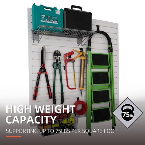 Slatwall Panel Garage Wall Organizer Heavy Duty Wall Mounted, PVC ...
