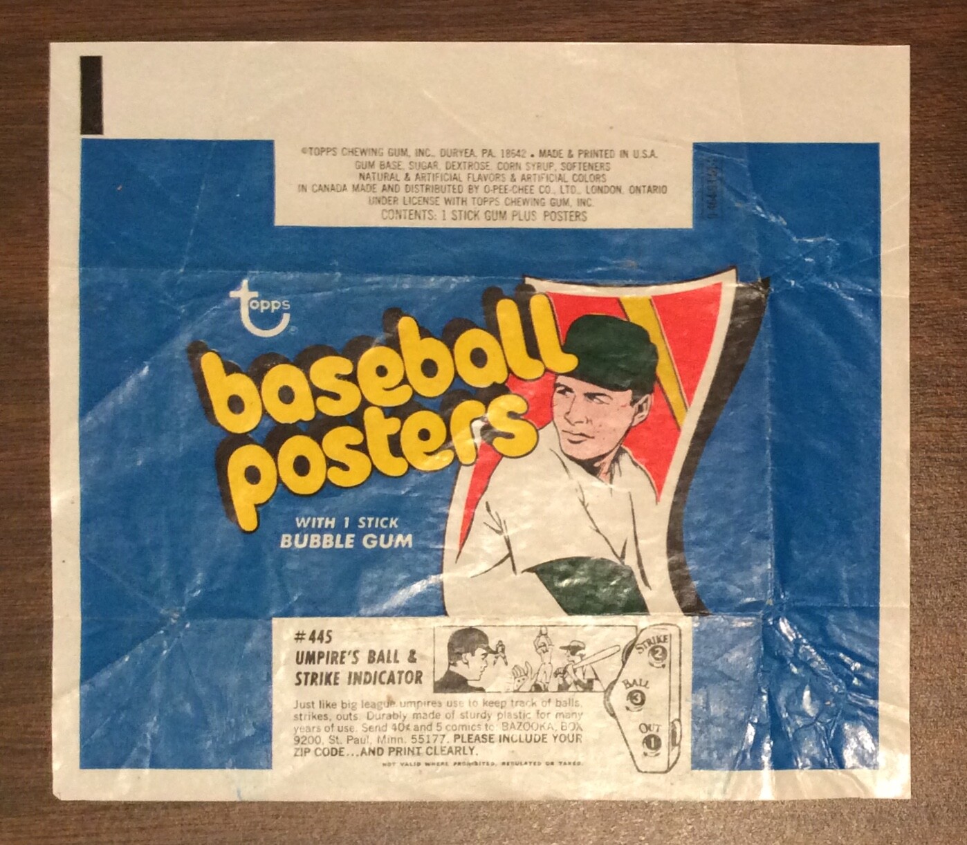 LOT OF 5 - 1972 TOPPS BASEBALL POSTERS WAX WRAPPERS x 5 MUST SEE L@@K ...