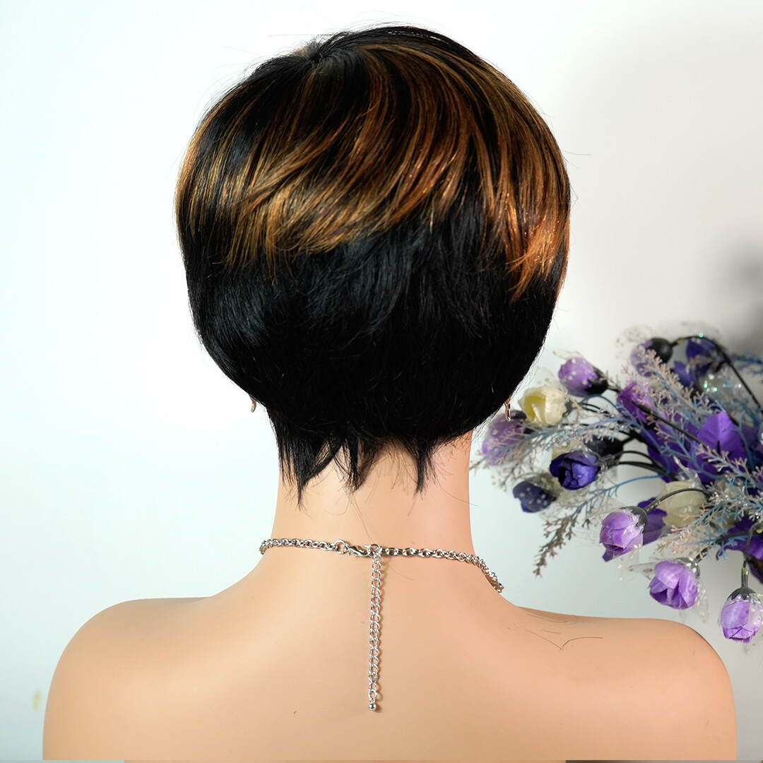 Pixie Cut Back View Black