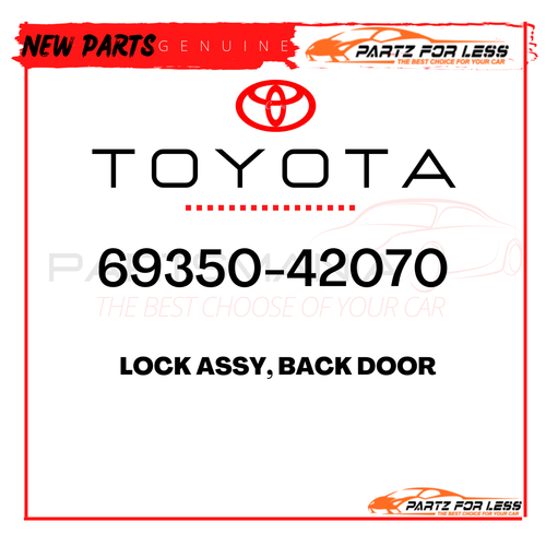 69350-42070 TOYOTA GENUINE LOCK ASSY, BACK DOOR 6935042070 NEW OEM | eBay