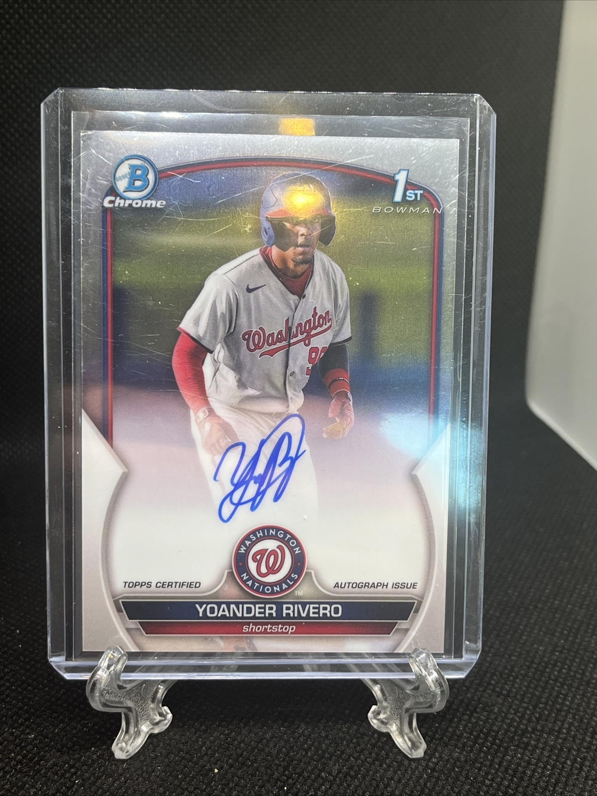 2023 Bowman Chrome Yoander Rivero 1st Auto Washington Nationals CPA-YR ...
