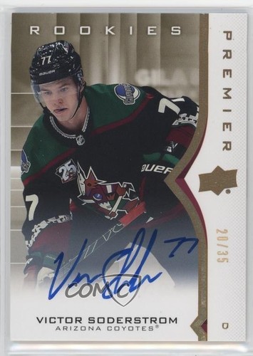 2020 Premier Rookies Gold Spectrum 20/35 Victor Soderstrom Rookie Auto ...