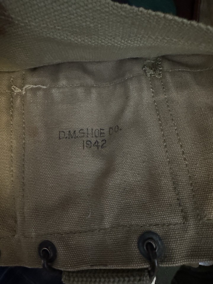 original unissued WWll WW2 US Army USMC BAR ammo belt 1942 D.M. Shoe ...