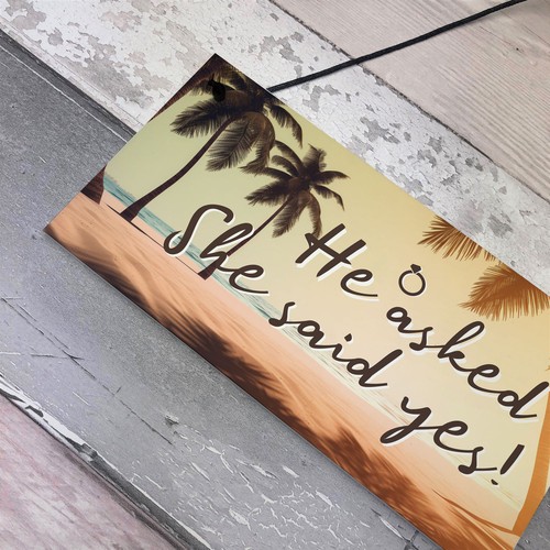 He Asked She Said Yes Sign Engagement Gift For Couple Daughter Son ...